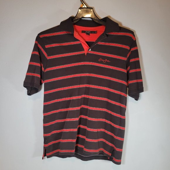 Sean John | Shirts | Sean John Mens Polo Shirt Red Black Stripe ...